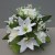 Centerpiece for wedding table with artificial ivory roses & lilies ...