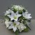 Centerpiece for wedding table with artificial ivory roses & lilies ...